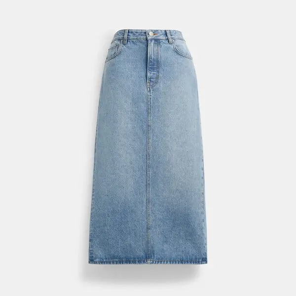 COACH Long Denim Skirt