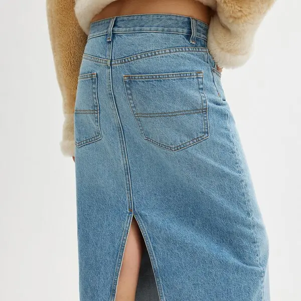 COACH Long Denim Skirt