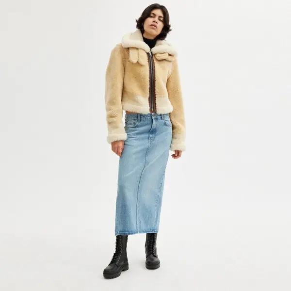 COACH Long Denim Skirt