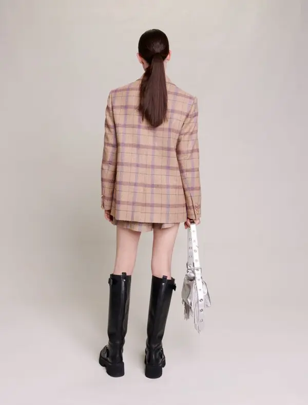 Maje Checked Suit Jacket