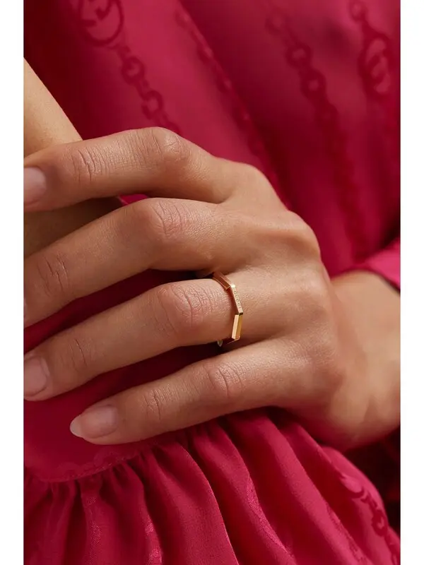 Gucci Link To Love 18-Karat Ring - Gold | Editorialist