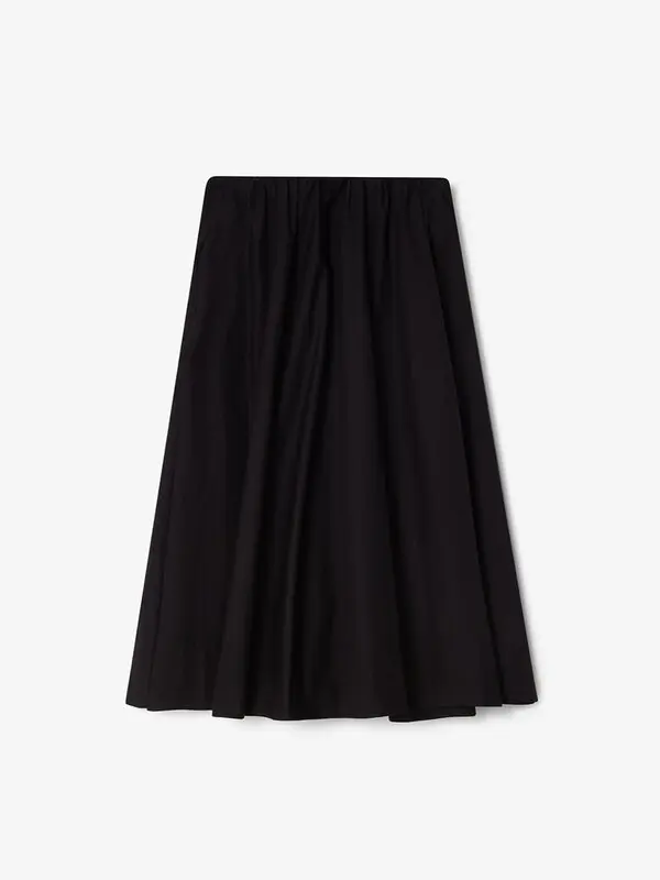 HOUSE OF DAGMAR A-lined Silk Taffeta Midi Skirt