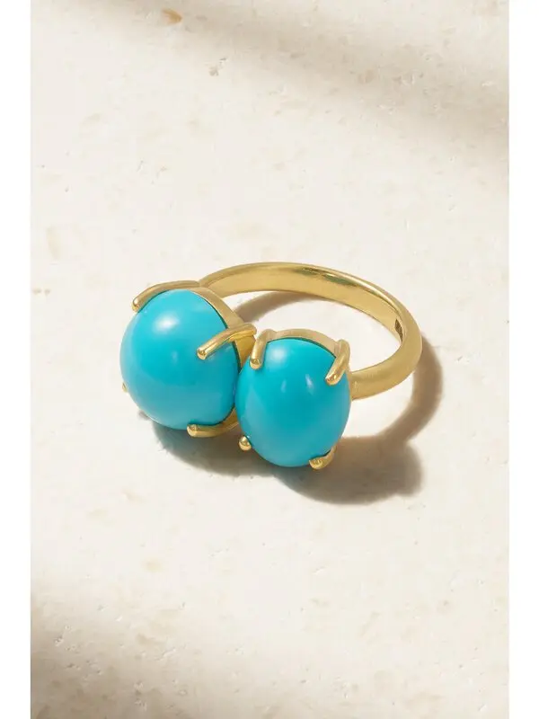 Irene Neuwirth Classic 18-karat Gold Turquoise Ring - Blue