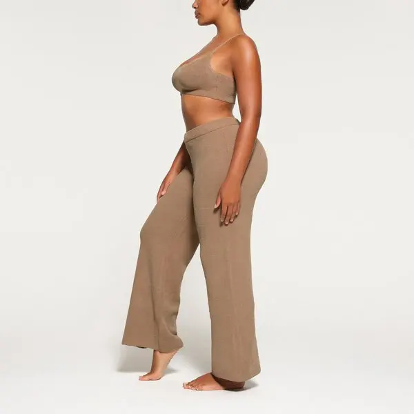 SKIMS Light Cozy Wide Leg Pant - Desert