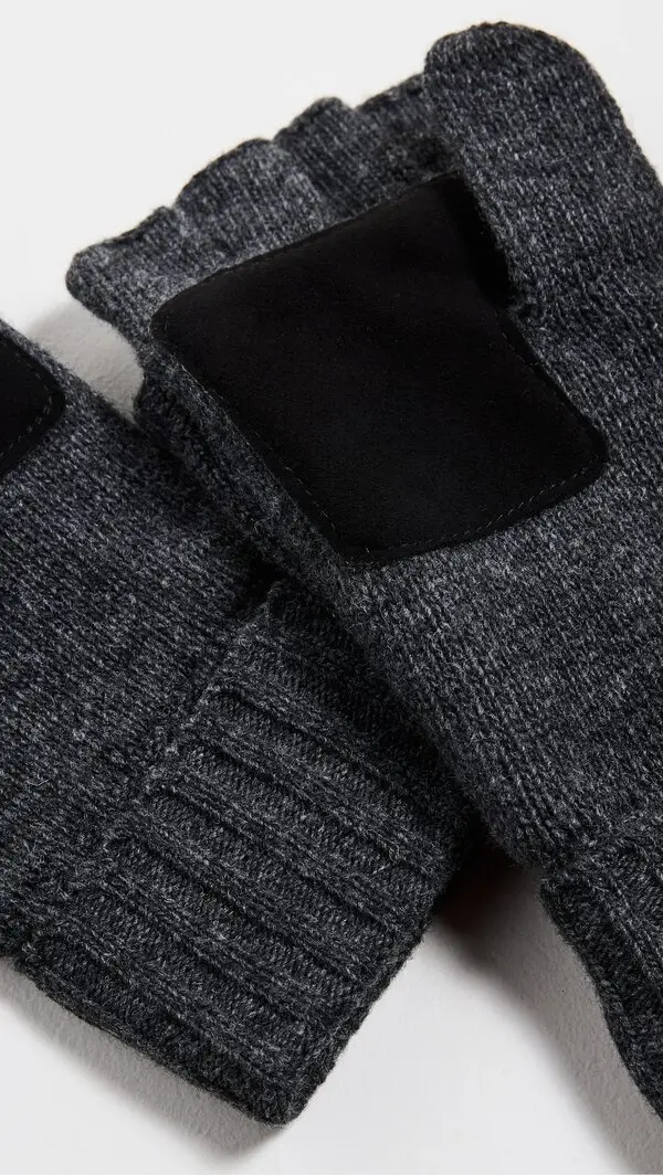 Polo Ralph Lauren Wool Blend Convertible Gloves - Charcoal Heather
