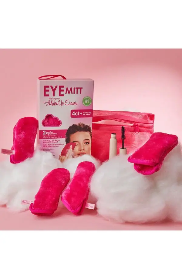 THE ORIGINAL MAKEUP ERASER 4-count Eye Mitts With Laundry Bag