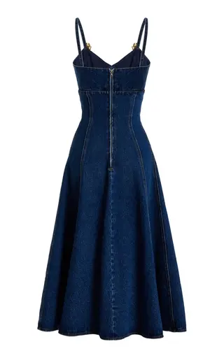 ysl denim dress Saint Laurent Sleevless (34) colorgrp-48257 100% cotton Sleeveless Button Front Fitted Size:XXL/14-16