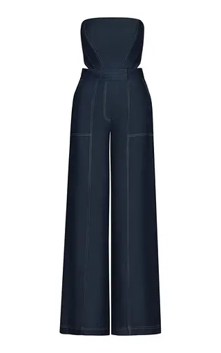 ANDRES OTALORA Berraquera Cutout Denim Jumpsuit Us 4