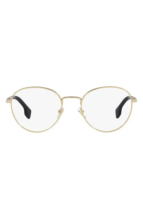 Versace 53mm Round Frame Optical Glasses - Gold