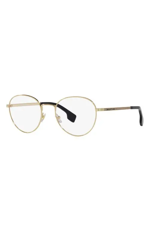 Versace 53mm Round Frame Optical Glasses - Gold