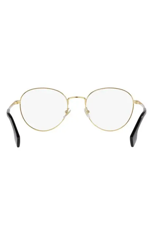 Versace 53mm Round Frame Optical Glasses - Gold
