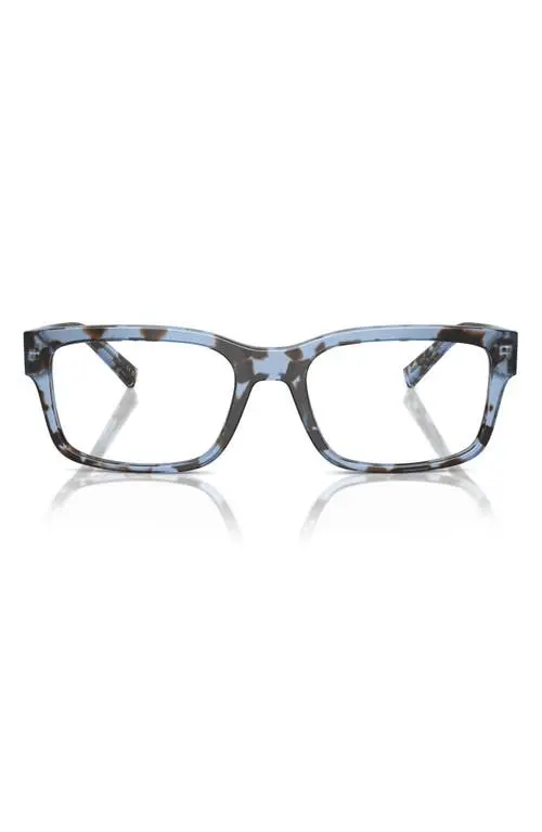 Dolce & Gabbana 57mm Rectangular Eyeglasses - Havana Blue