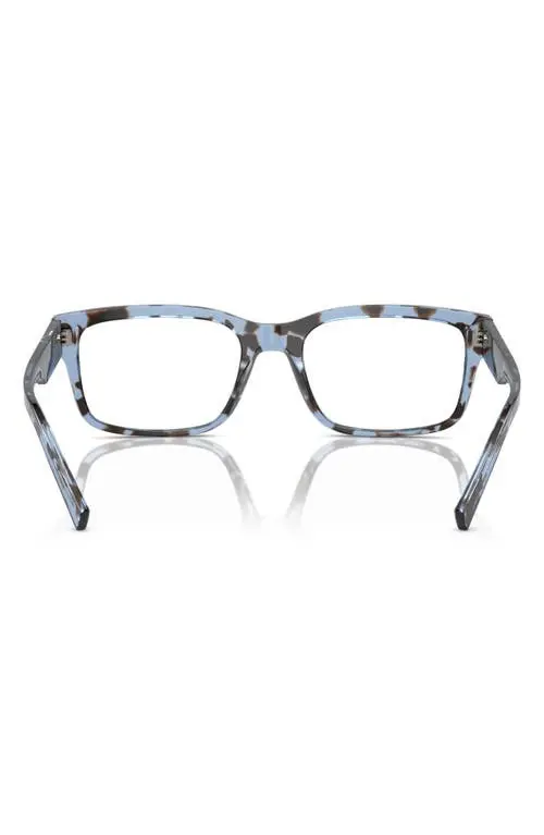 Dolce & Gabbana 57mm Rectangular Eyeglasses - Havana Blue