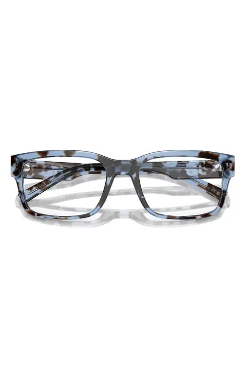 Dolce & Gabbana 57mm Rectangular Eyeglasses - Havana Blue