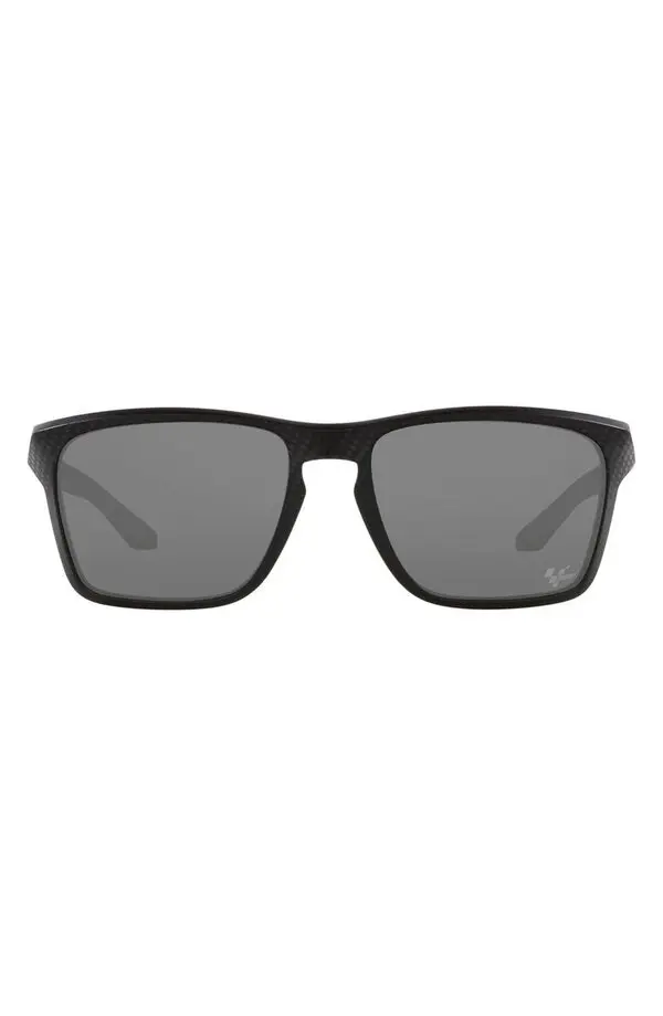 Oakley Sylas 57mm Prizm™ Rectangular Sunglasses - Shiny Black