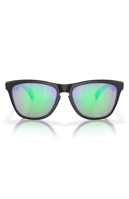 Oakley Frogskins Rectangular Sunglasses - Matte Black/green