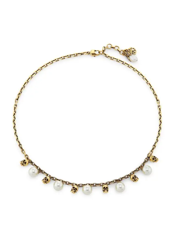 Alexander McQueen Goldtone & Imitation Skull Necklace