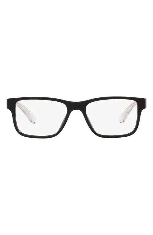 Versace 47mm Rectangular Eyeglasses - Black