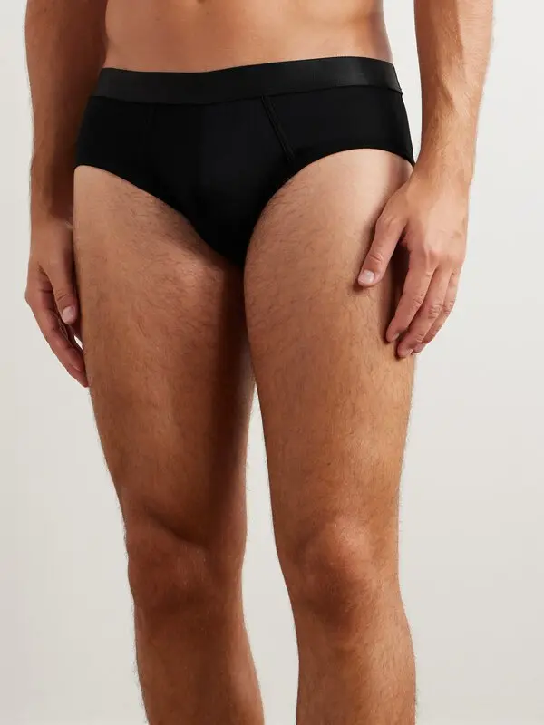 CDLP Three-pack Stretch-lyocell Briefs - Black
