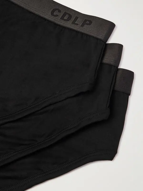 CDLP Three-pack Stretch-lyocell Briefs - Black