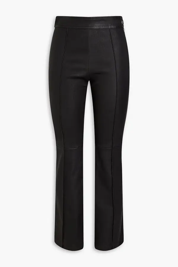 Helmut Lang Stretch-leather Flared Pants - Black
