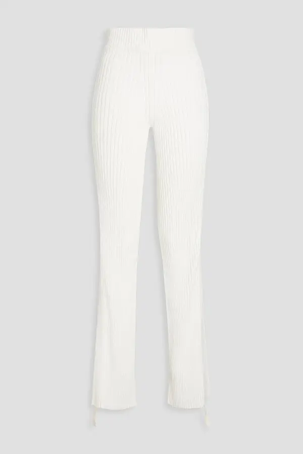 DION LEE Ribbed Flared Pants