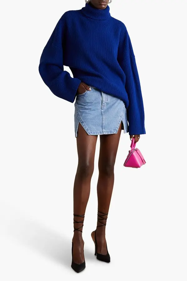 Attico Grace Ribbedknit Turtleneck Sweater