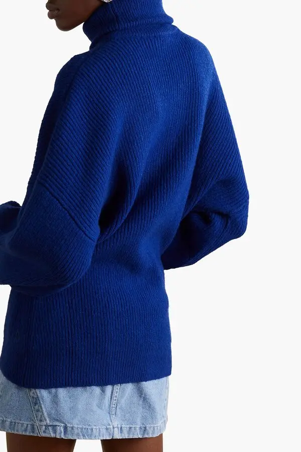 Attico Grace Ribbedknit Turtleneck Sweater