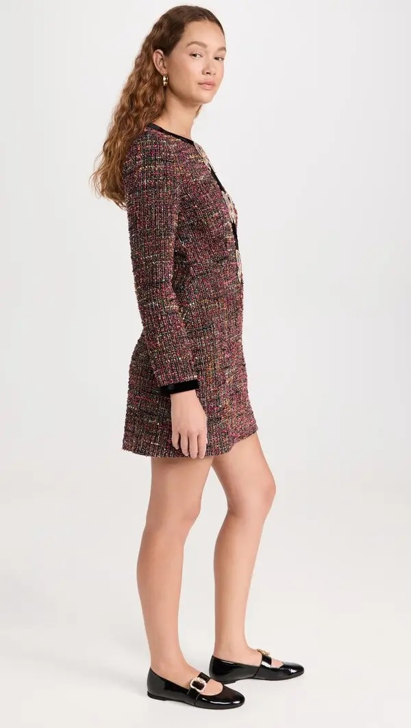 Saloni Camille Bows Short-C Dress In Motley/Black/Bows - 70% Off |  Editorialist