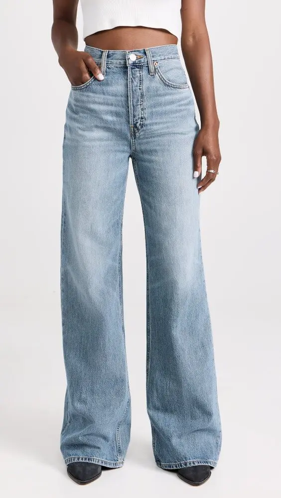 RE/DONE 70s Ultra High Rise Wide Leg Jeans