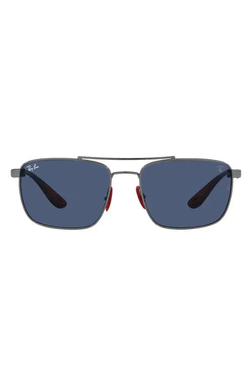 Ray-ban 58mm Square Sunglasses - Dark Blue