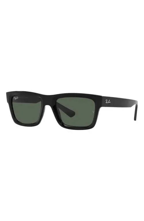Ray-ban Warren 57mm Rectangular Sunglasses - Black