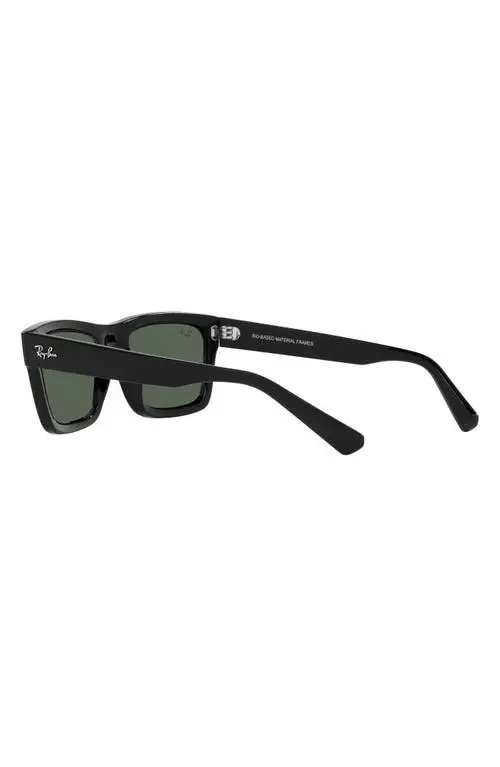 Ray-ban Warren 57mm Rectangular Sunglasses - Black