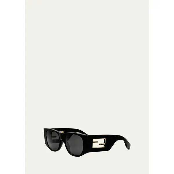 Fendi Baguette Acetate Oval Sunglasses