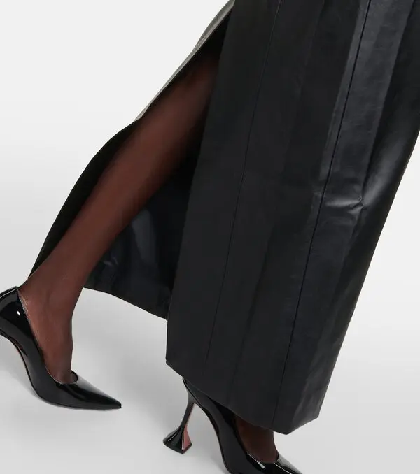 AYA MUSE Belted Coated Midi Skirt