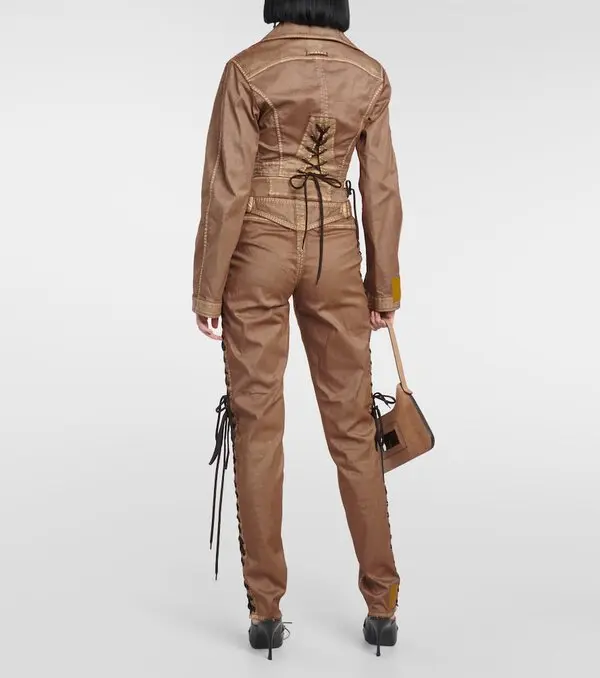 JEAN PAUL GAULTIER X Knwls Cropped Denim Corset Jacket