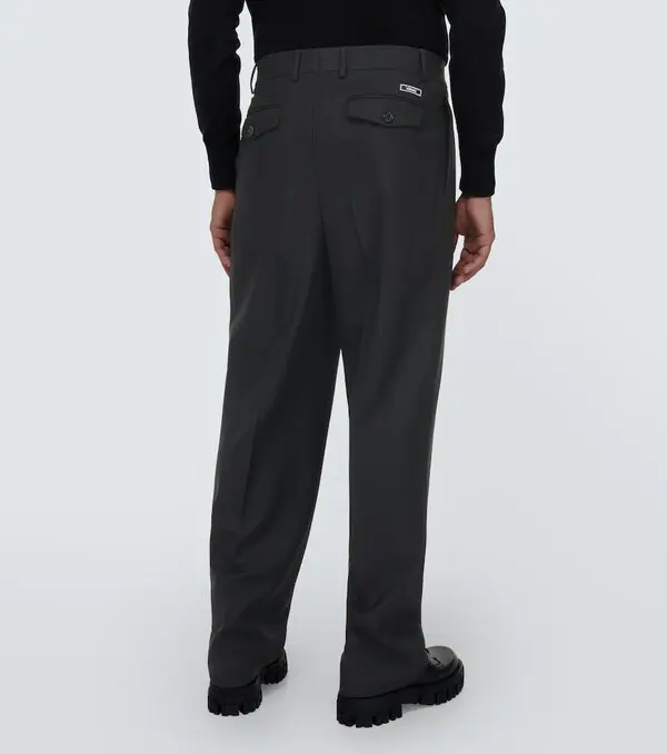 Versace Wool Straight Pants