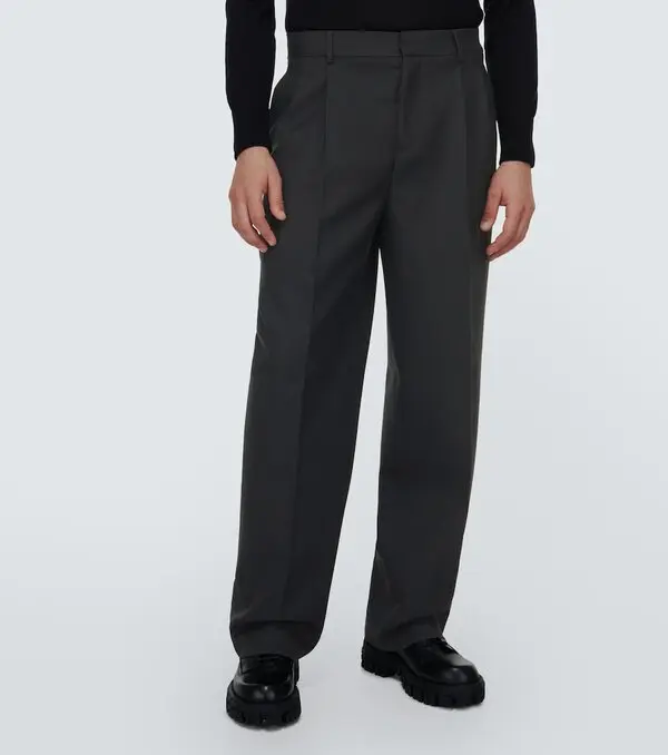 Versace Wool Straight Pants