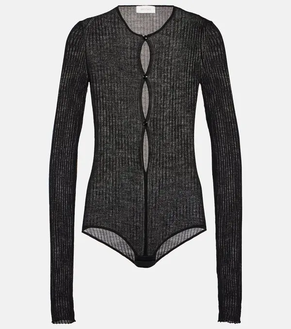 Sportmax Rib-knit Bodysuit - Black
