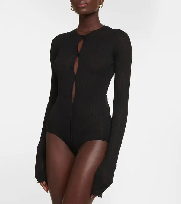 Sportmax Rib-knit Bodysuit - Black