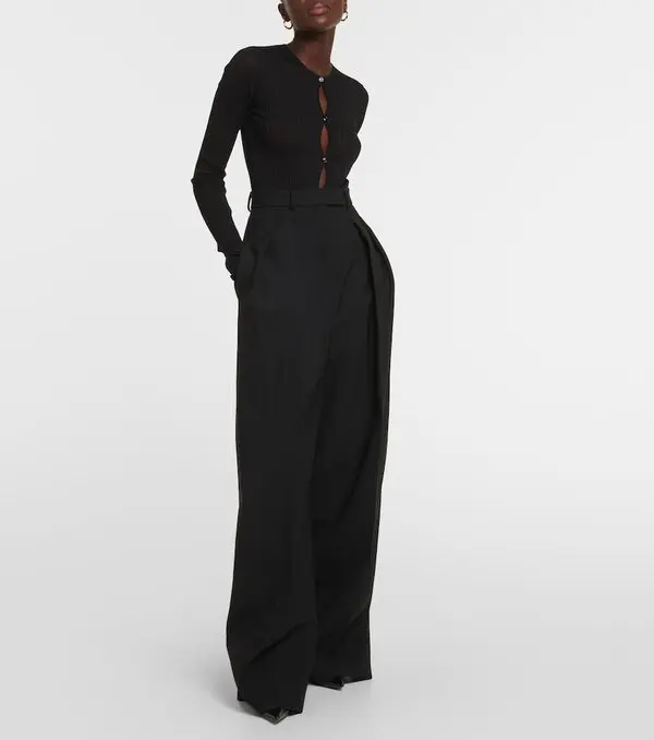 Sportmax Rib-knit Bodysuit - Black