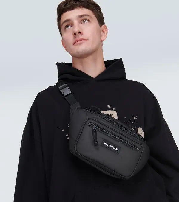 【でこぽん】BALENCIAGA NYLON WAIST BODY BAG Balenciaga Nylon Belt Bag - Black | Editorialist