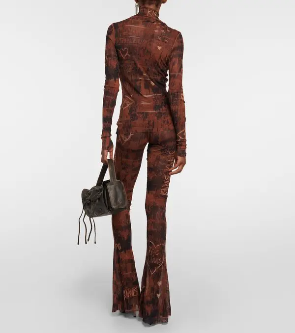 JEAN PAUL GAULTIER X Knwls Printed Mesh Top