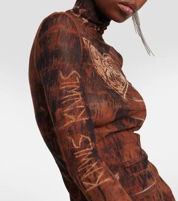 JEAN PAUL GAULTIER X Knwls Printed Mesh Top
