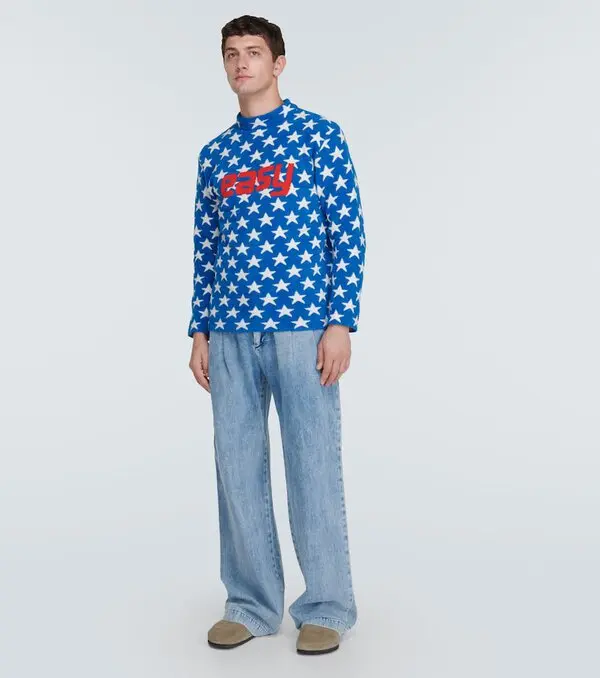 ERL Printed Cotton-blend Sweater