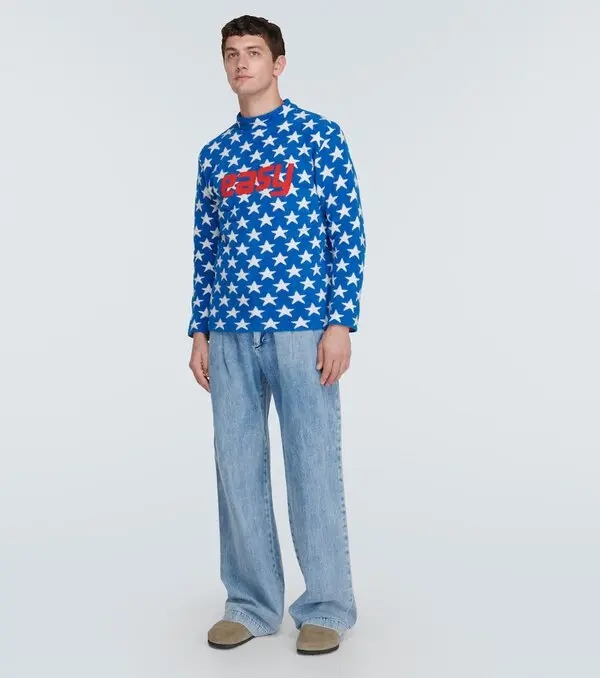 ERL Printed Cotton-blend Sweater