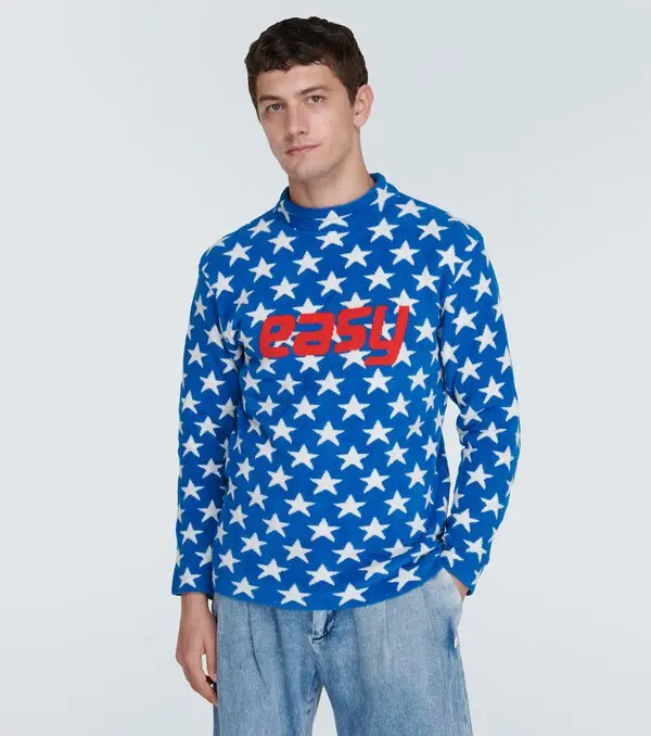 ERL Printed Cotton-blend Sweater