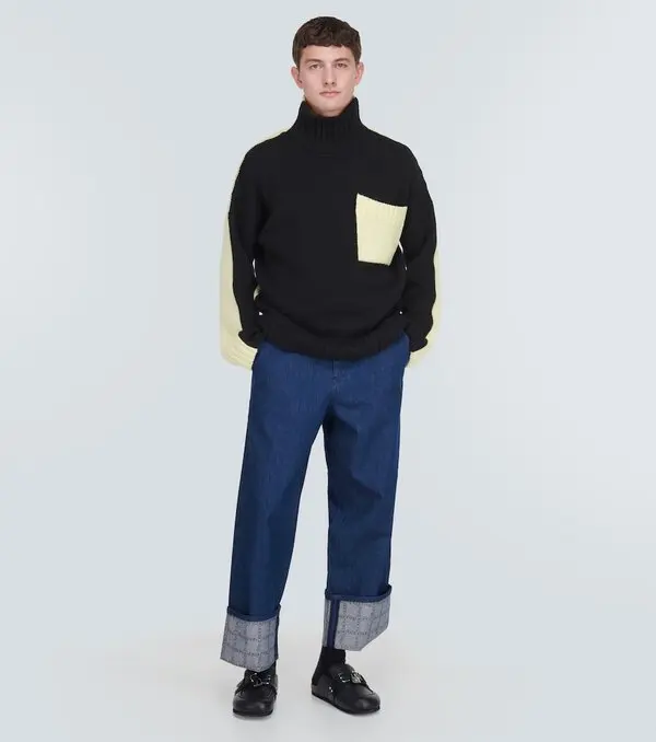 JW Anderson Turn Up Wide-leg Jeans