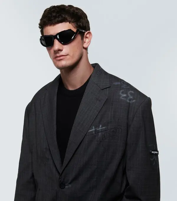 Balenciaga Side Xpander Cat Sunglasses - Black