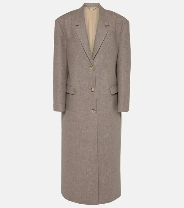 Magda Butrym Wool, Cashmere And Silk Coat - Brown